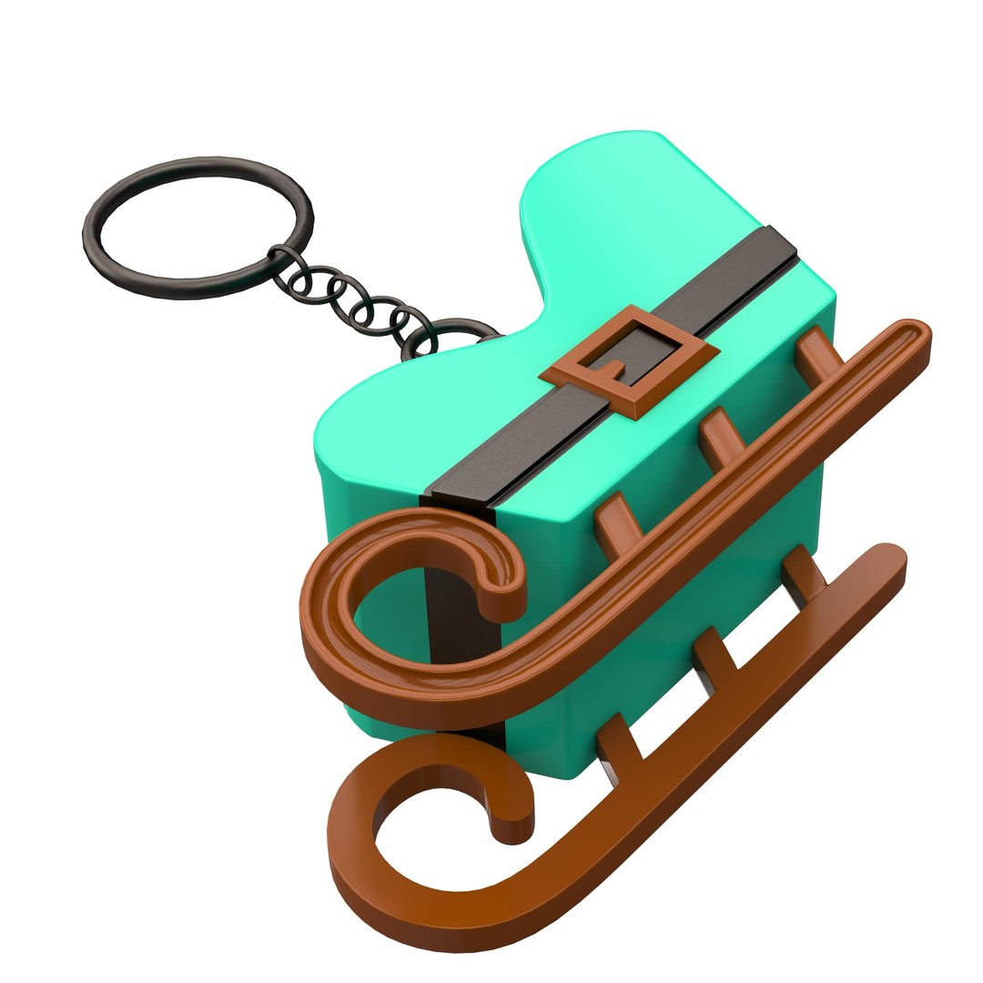 Mini Christmas Sleigh Keychain 0202 3D Model - TurboSquid 2502697