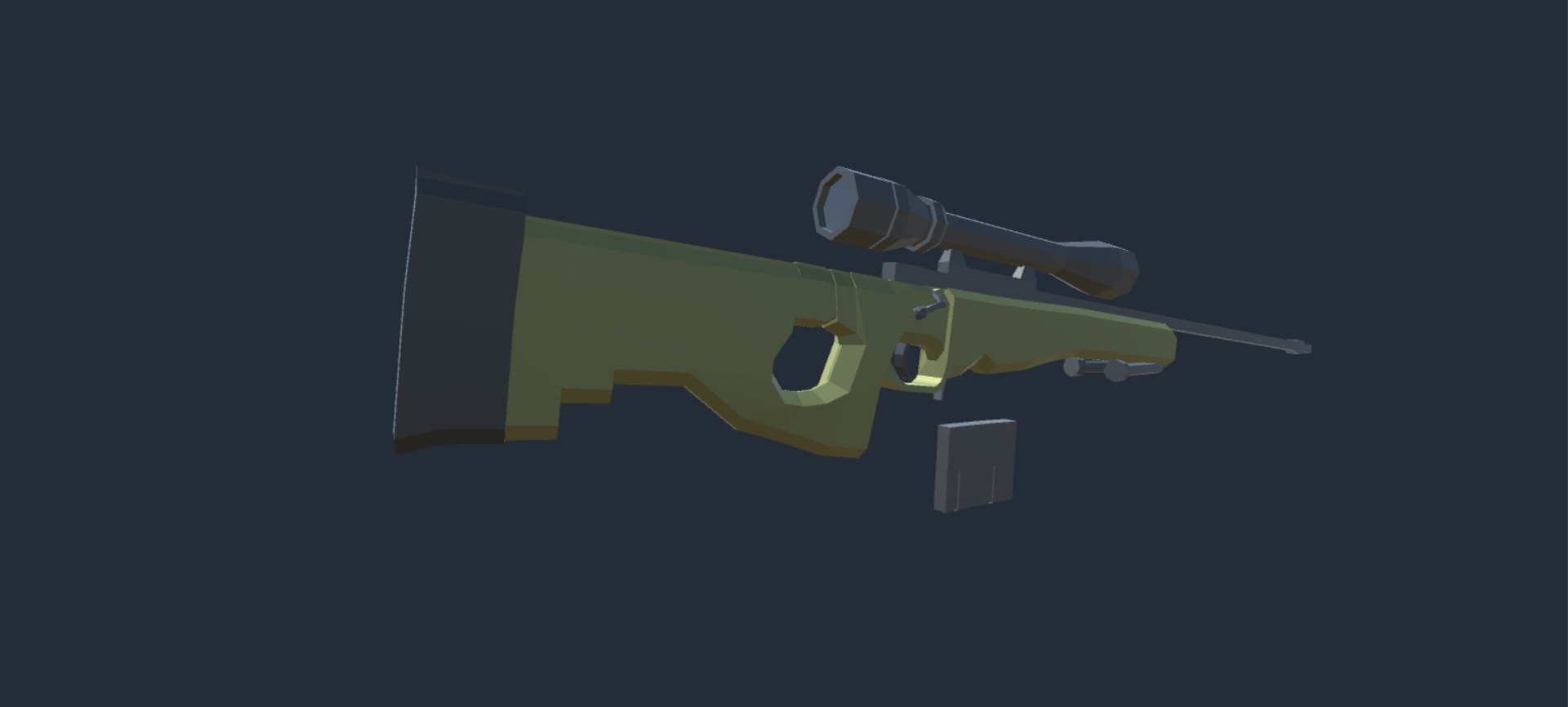 L96a1 Bolt Action Rifle 3d Model