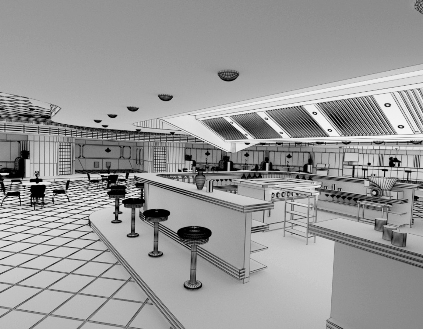 Restaurant Kingsman Movie 3D - TurboSquid 1401741