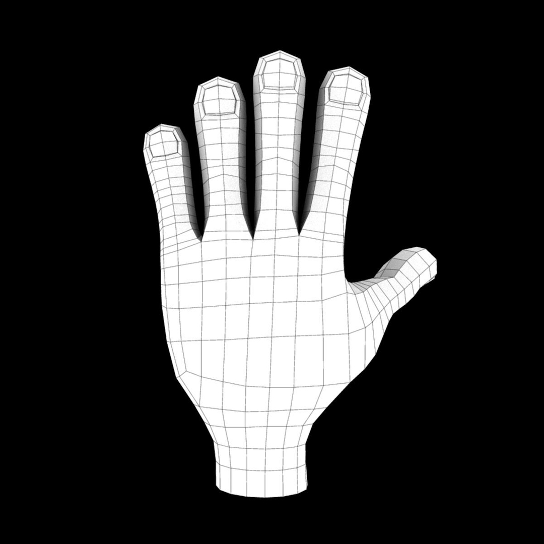 3d cartoon hand reference