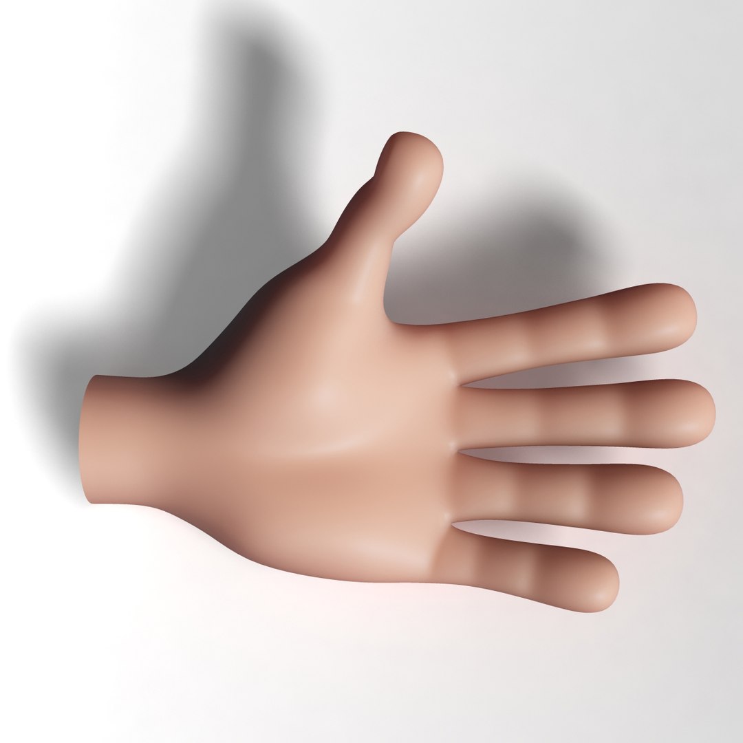 Cartoon Hand 3d Obj