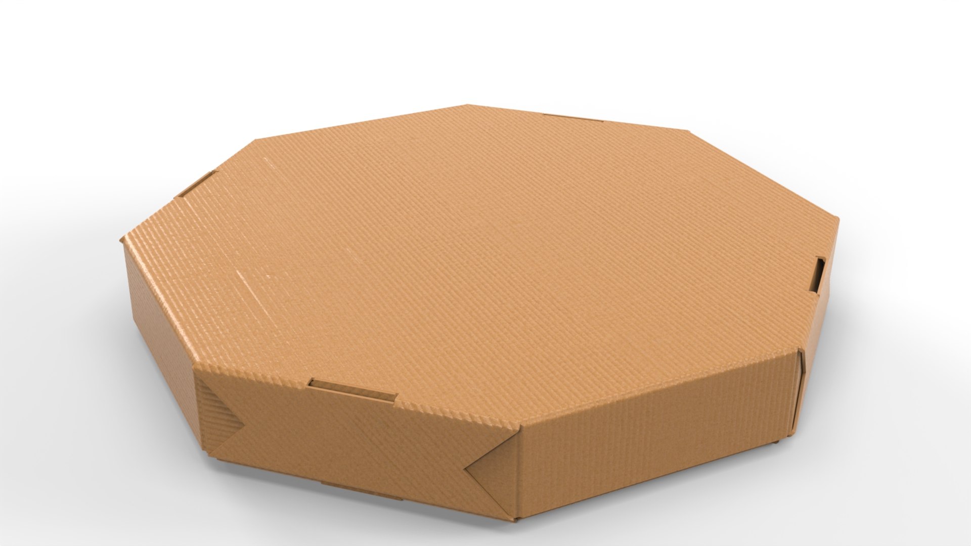 3D Octagon Cardboard Pizza Box 350x350x50mm With DIE-CUT IN FILES ...