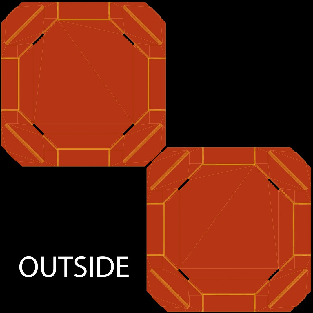 3D Octagon Cardboard Pizza Box 350x350x50mm With DIE-CUT IN FILES ...