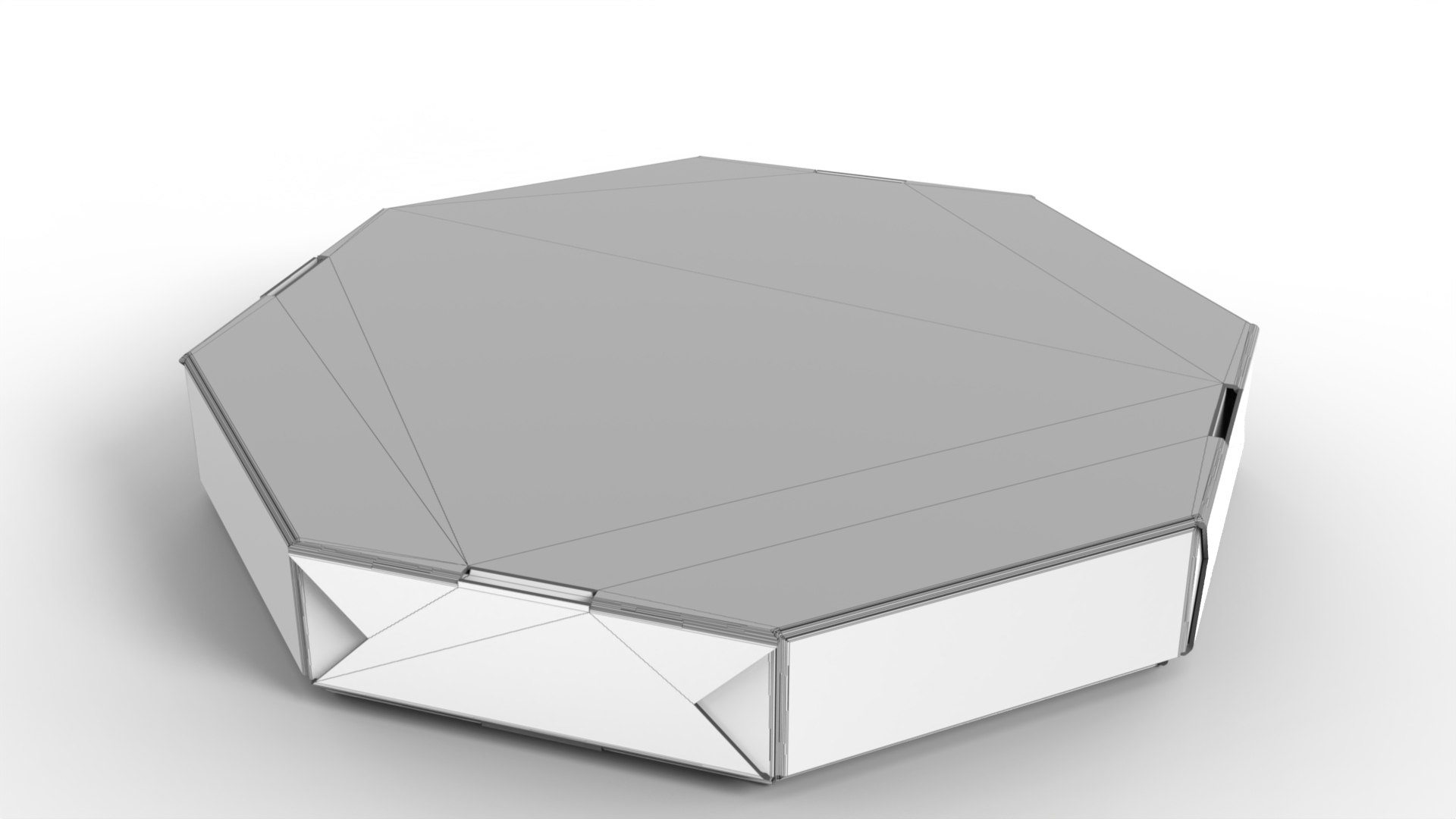 3D Octagon Cardboard Pizza Box 350x350x50mm With DIE-CUT IN FILES ...