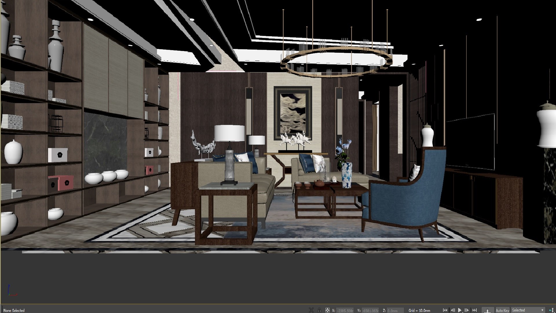 68- New Chinese Style Living Room 3D Model - TurboSquid 2026693