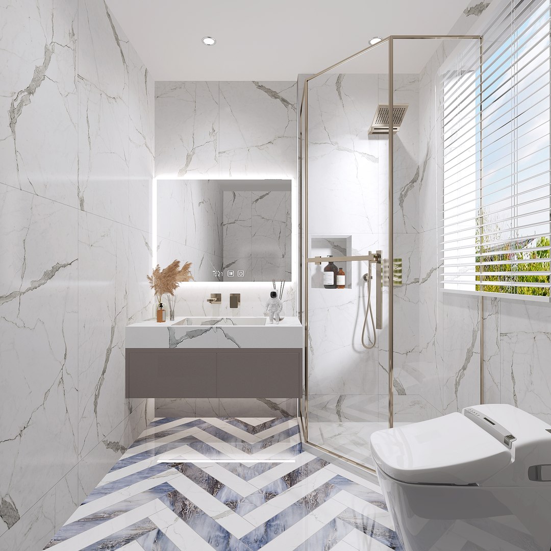 3D Modern bathroom model - TurboSquid 2056188