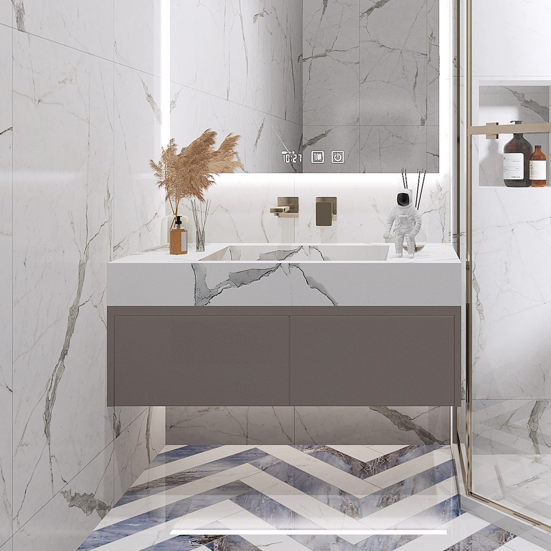 3D Modern bathroom model - TurboSquid 2056188