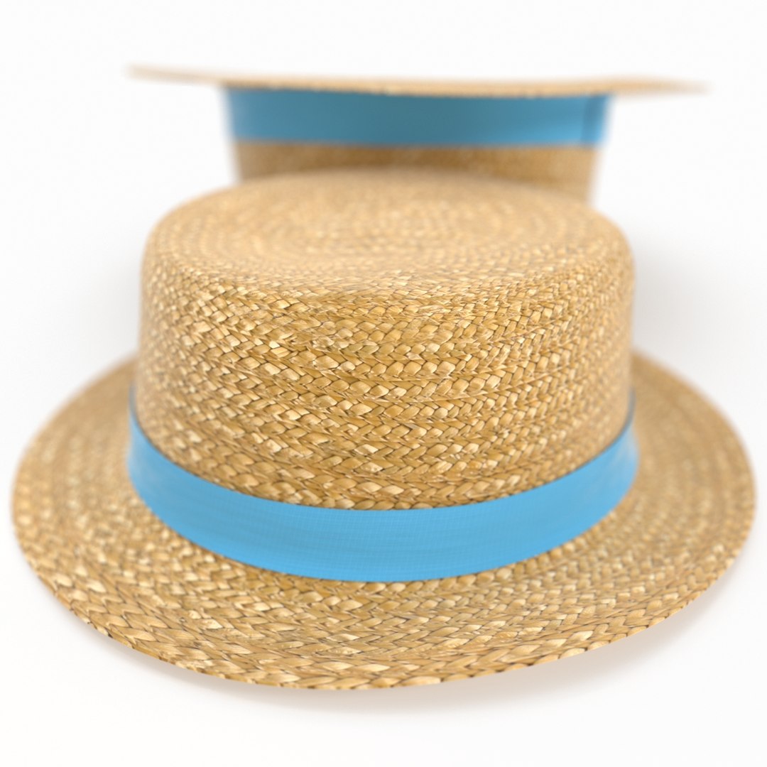 3D Straw Hat Kanotie - TurboSquid 1176762