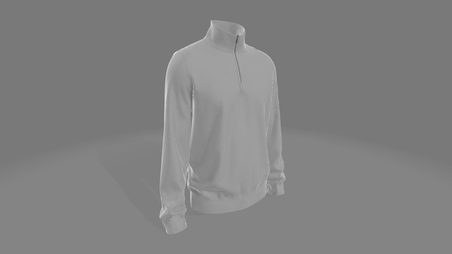 3D Model Men Quarter-zip Sweater - TurboSquid 2117414