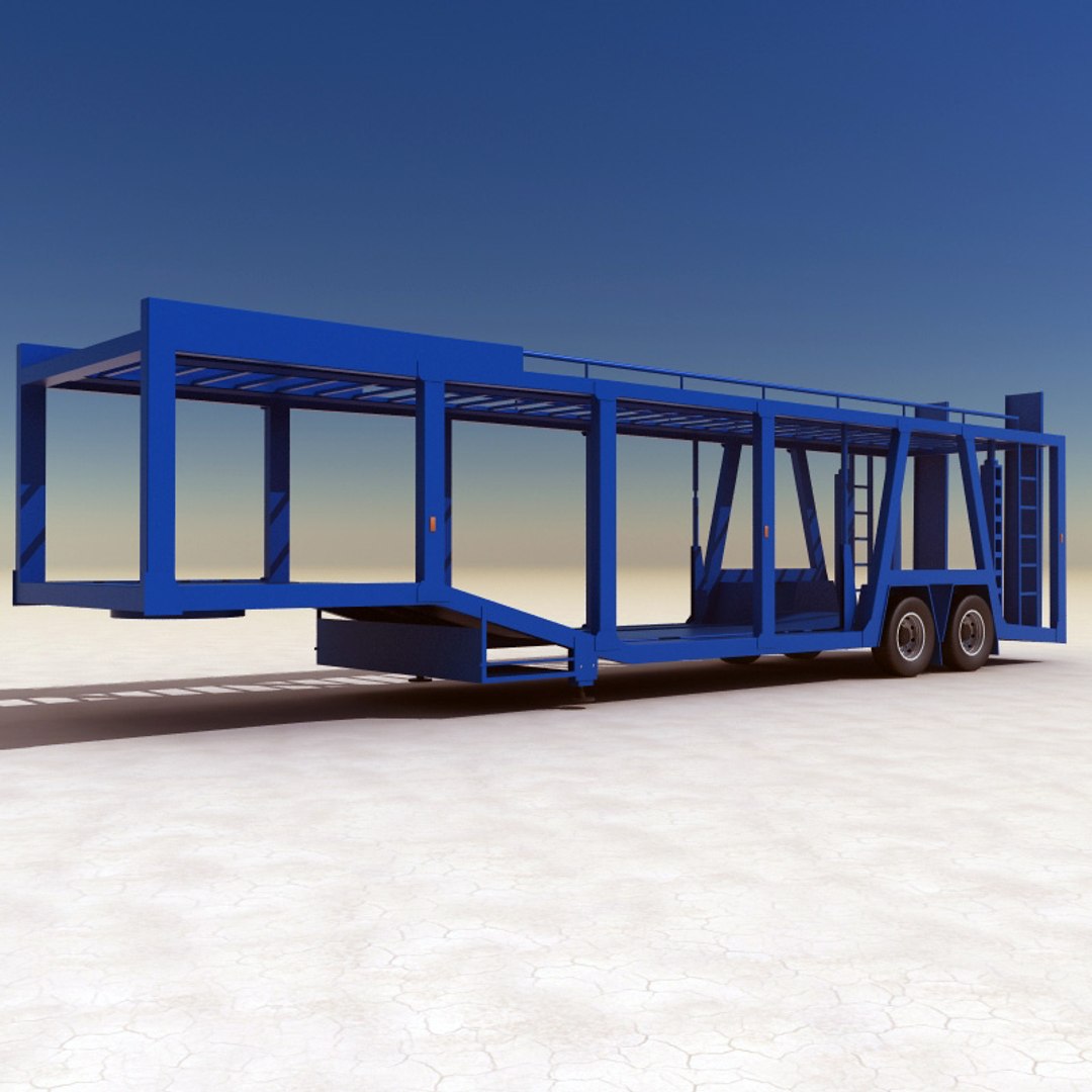 3d Car Carrier Trailer Model