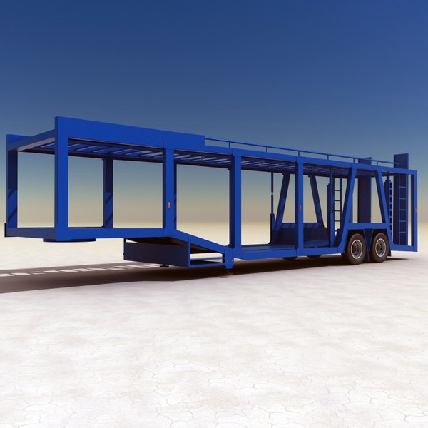 3d car carrier trailer model