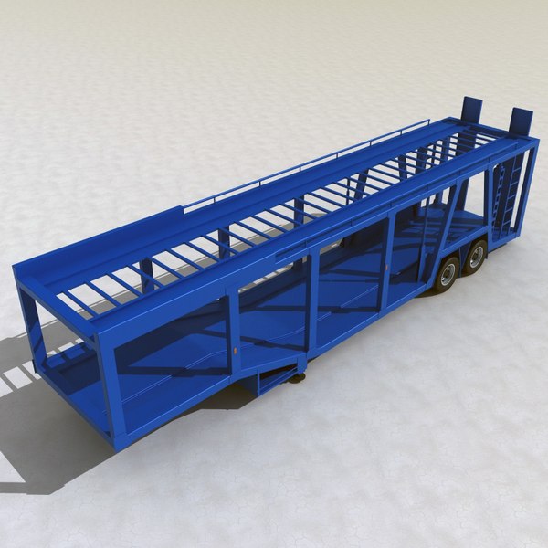 3d car carrier trailer model