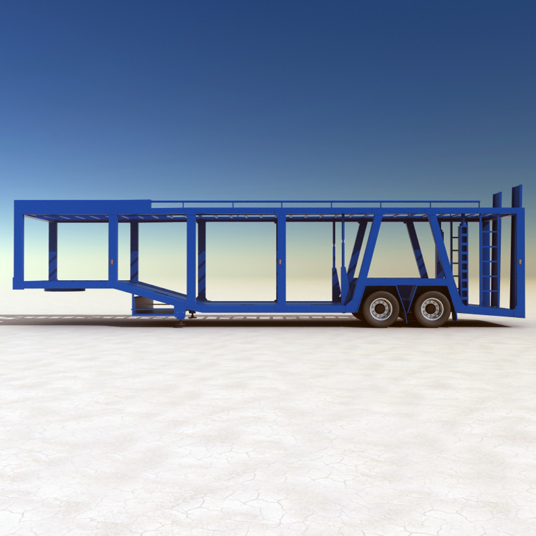 3d car carrier trailer model