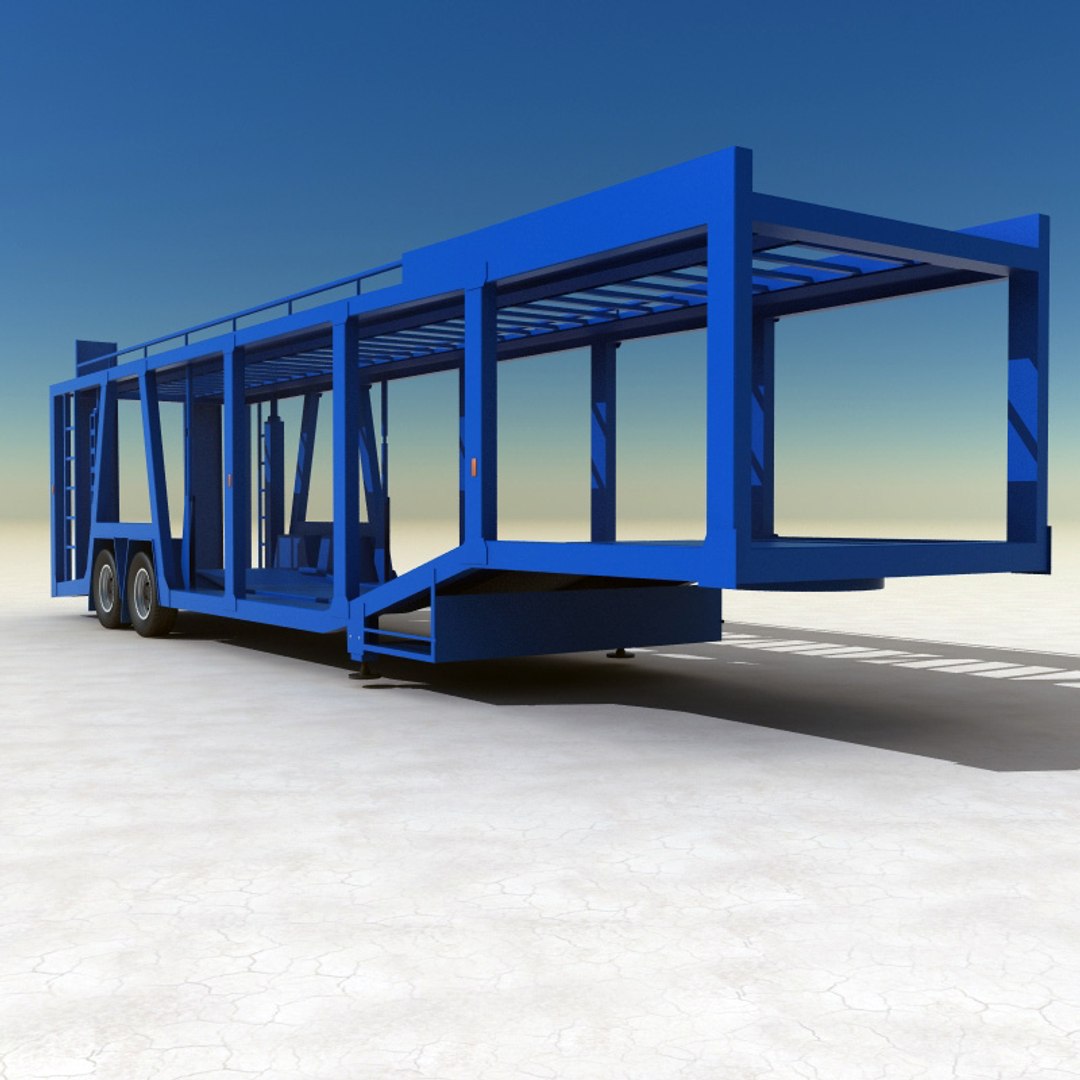 3d Car Carrier Trailer Model