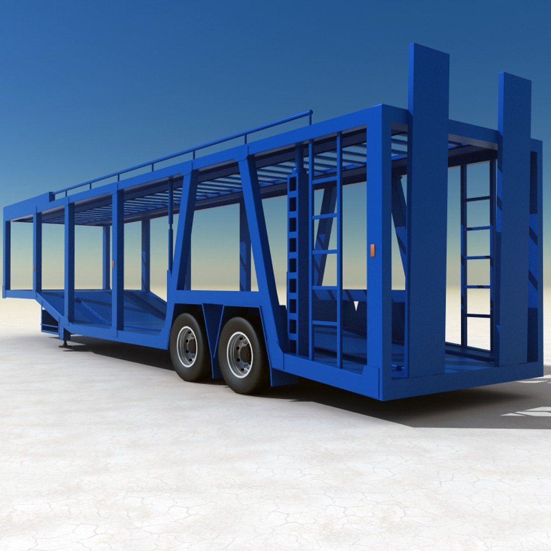 3d Car Carrier Trailer Model