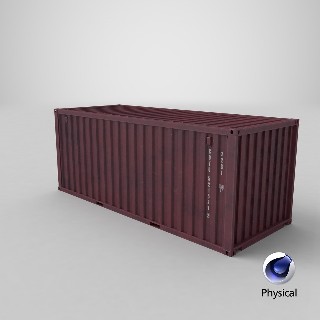 3D Container 20 ft ISO model - TurboSquid 2143133