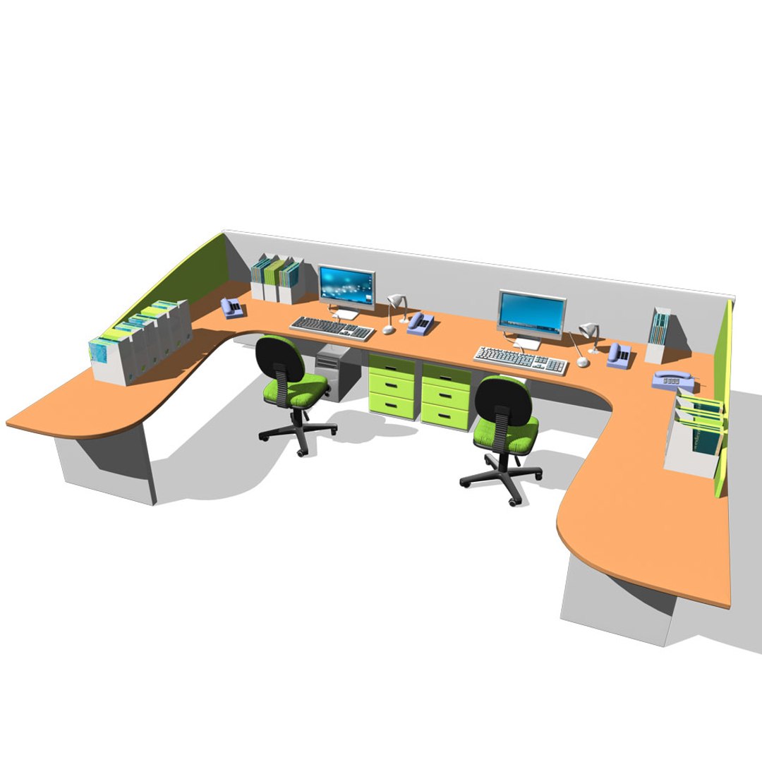 3d Model Office Desk