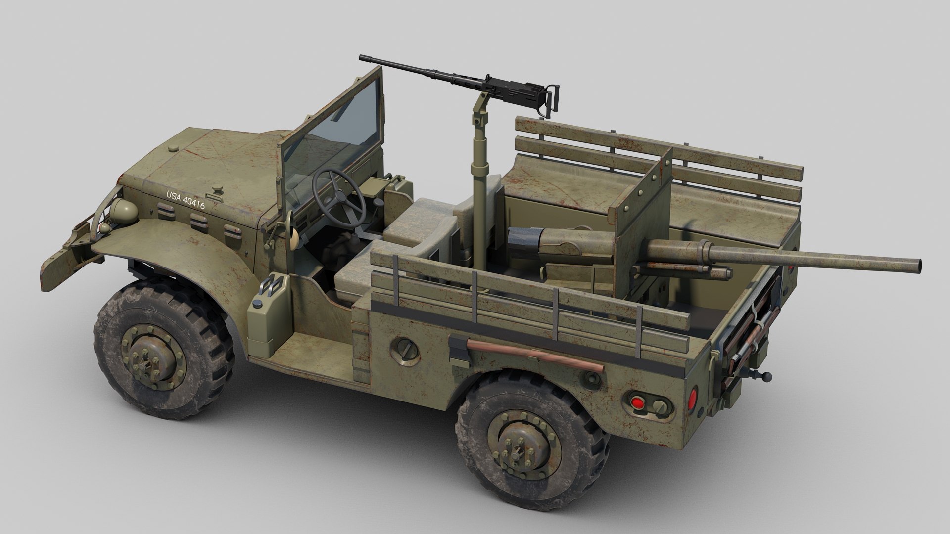 Dodge WC 55 3D Model - TurboSquid 1718096