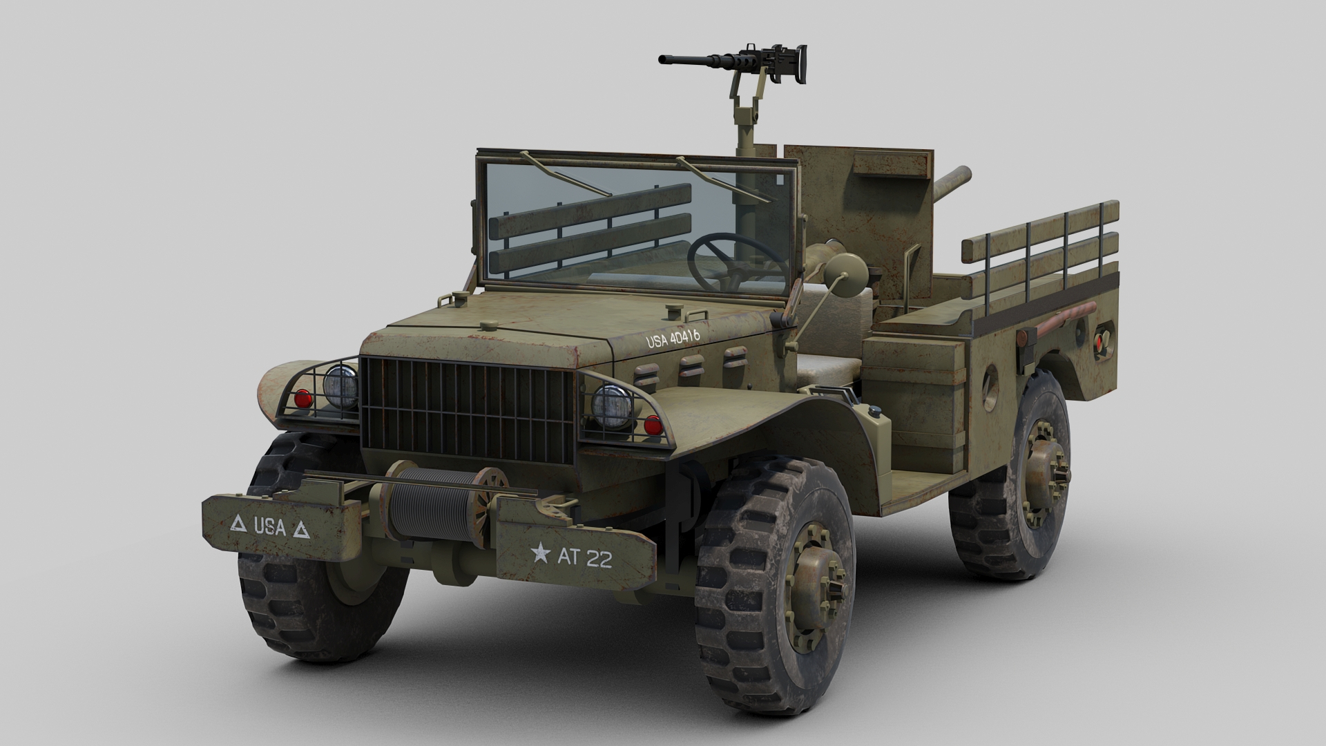 Dodge WC 55 3D model - TurboSquid 1718096