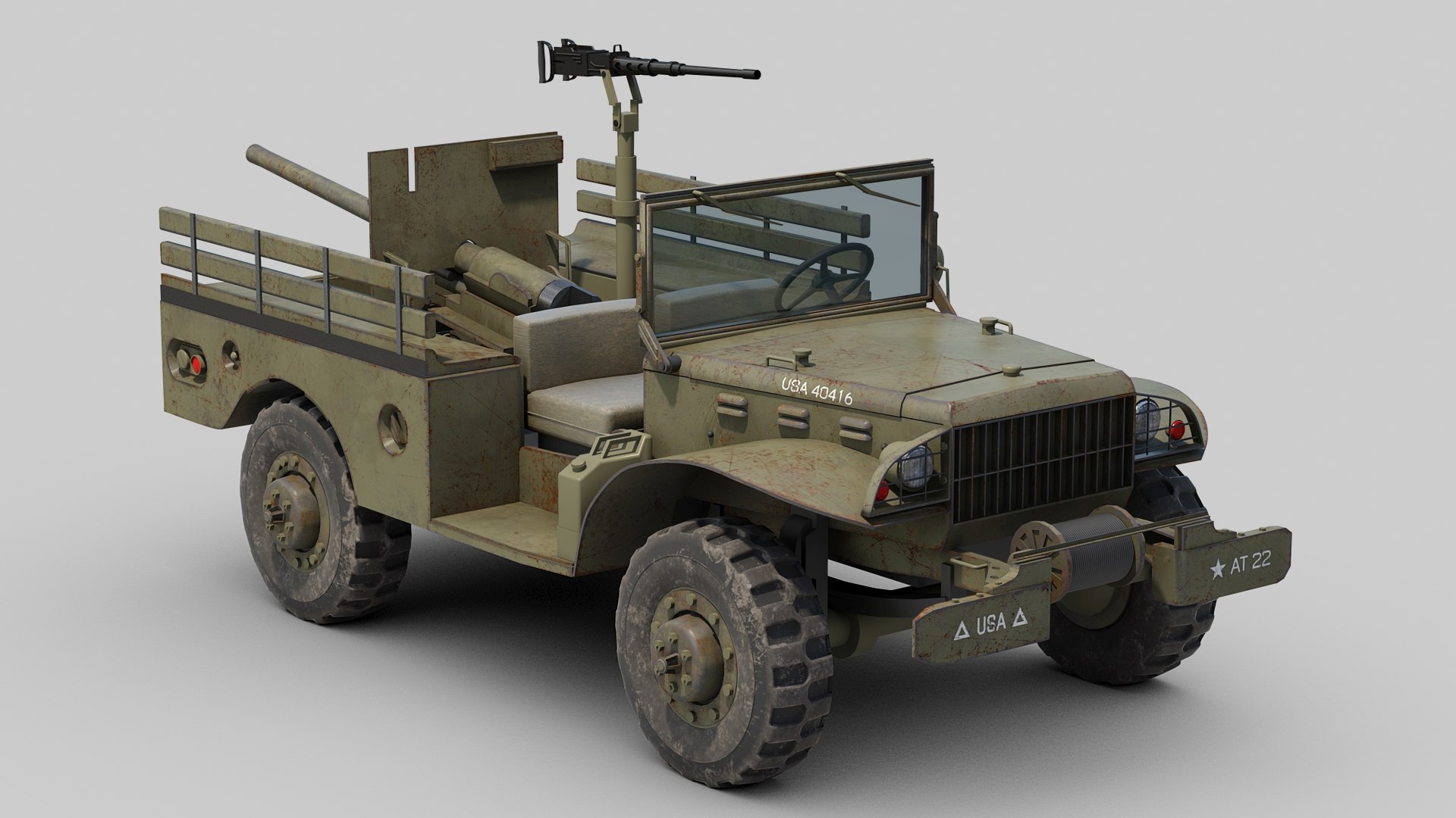 Dodge WC 55 3D Model - TurboSquid 1718096