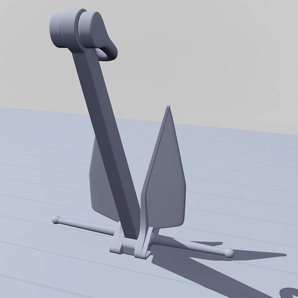 3d model danforth anchor
