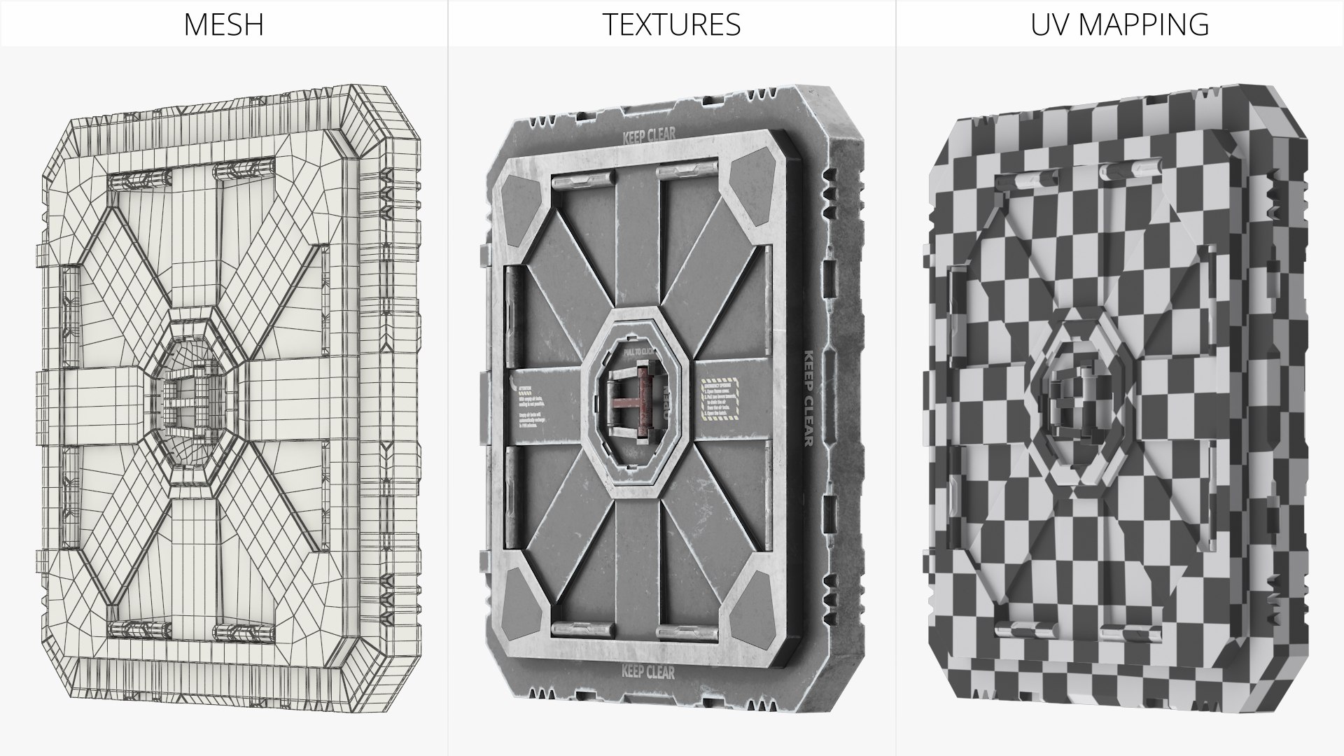 3D Sci-Fi Maintenance Bay Hatch Grey - TurboSquid 2446440
