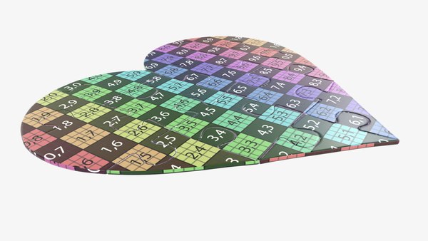 3D heart jigsaw puzzle - TurboSquid 1697632
