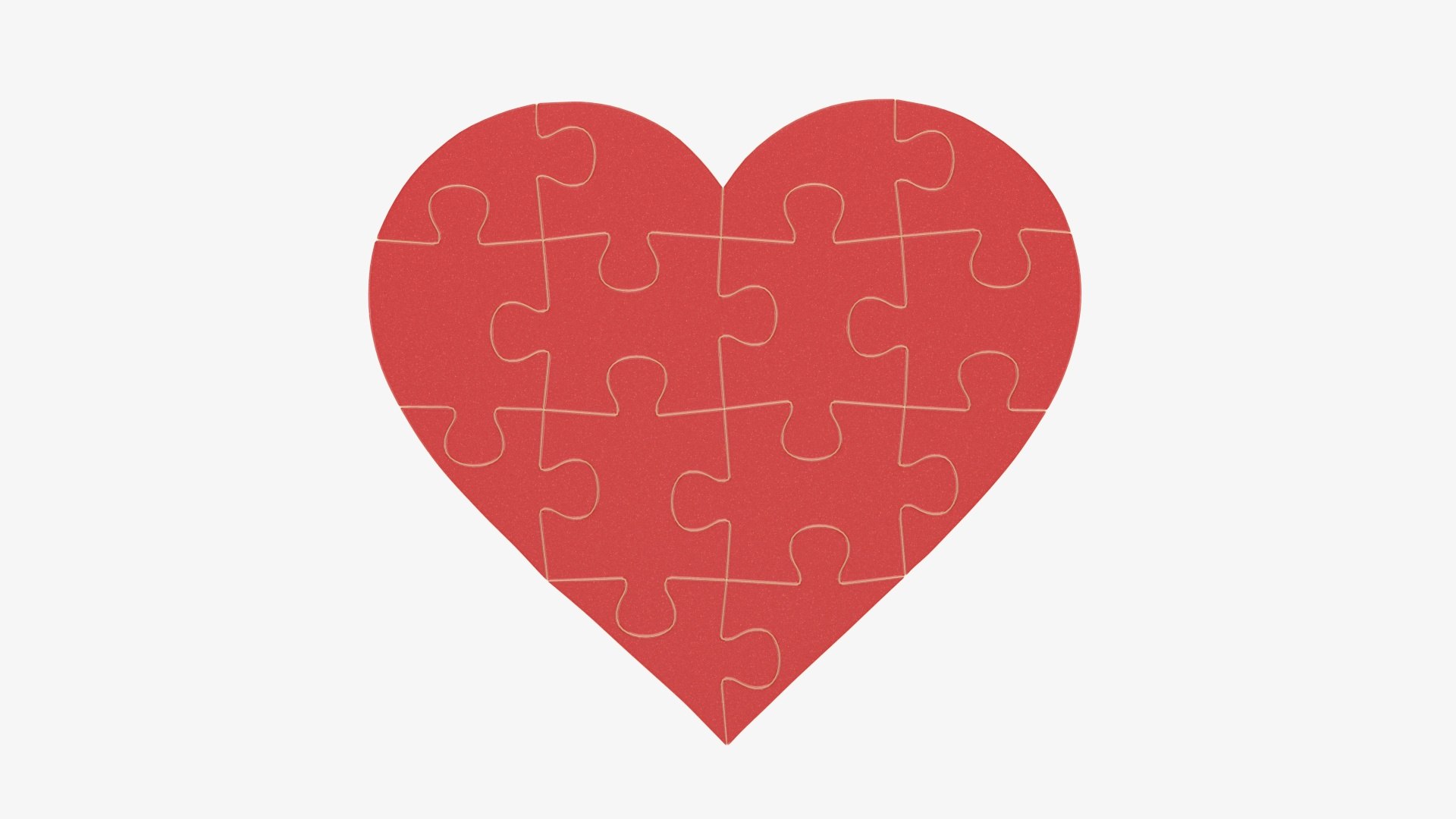 3D Heart Jigsaw Puzzle - TurboSquid 1697632