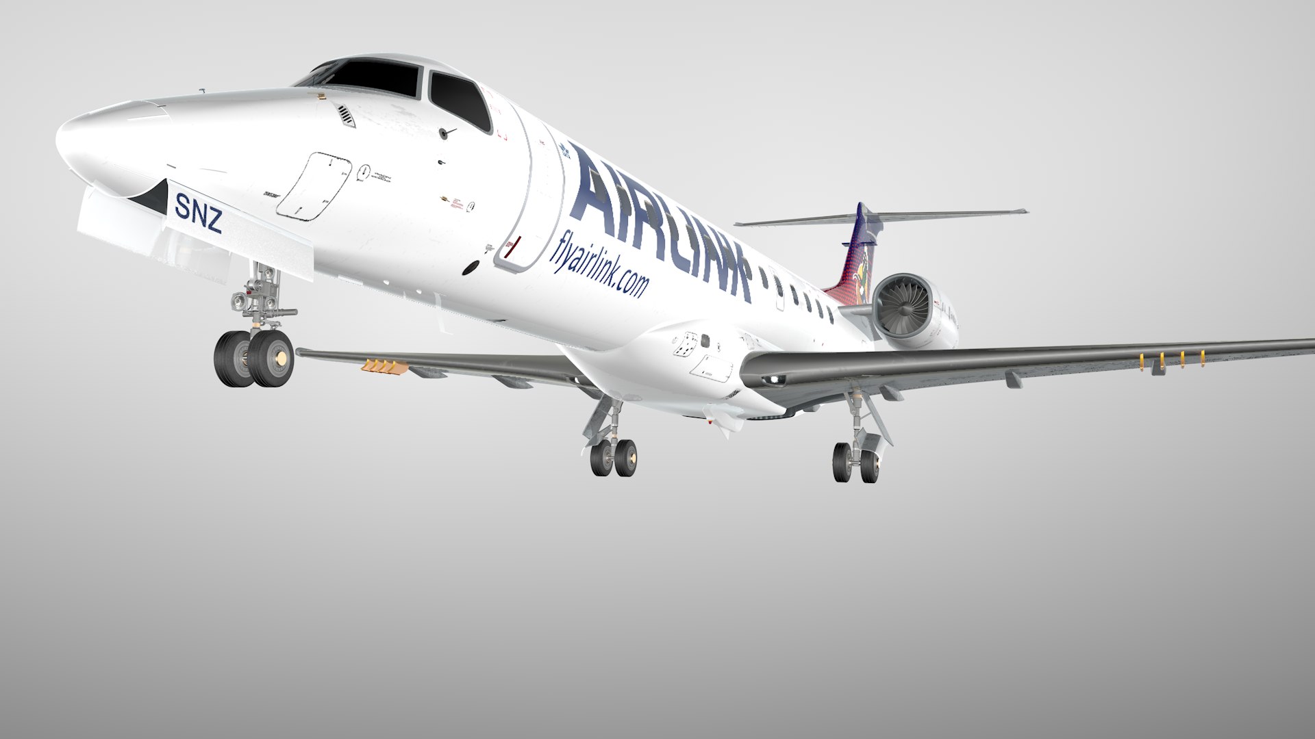 3D Model ZS-SNZ Airlink Embraer ERJ-135LR L2351 - TurboSquid 2388312