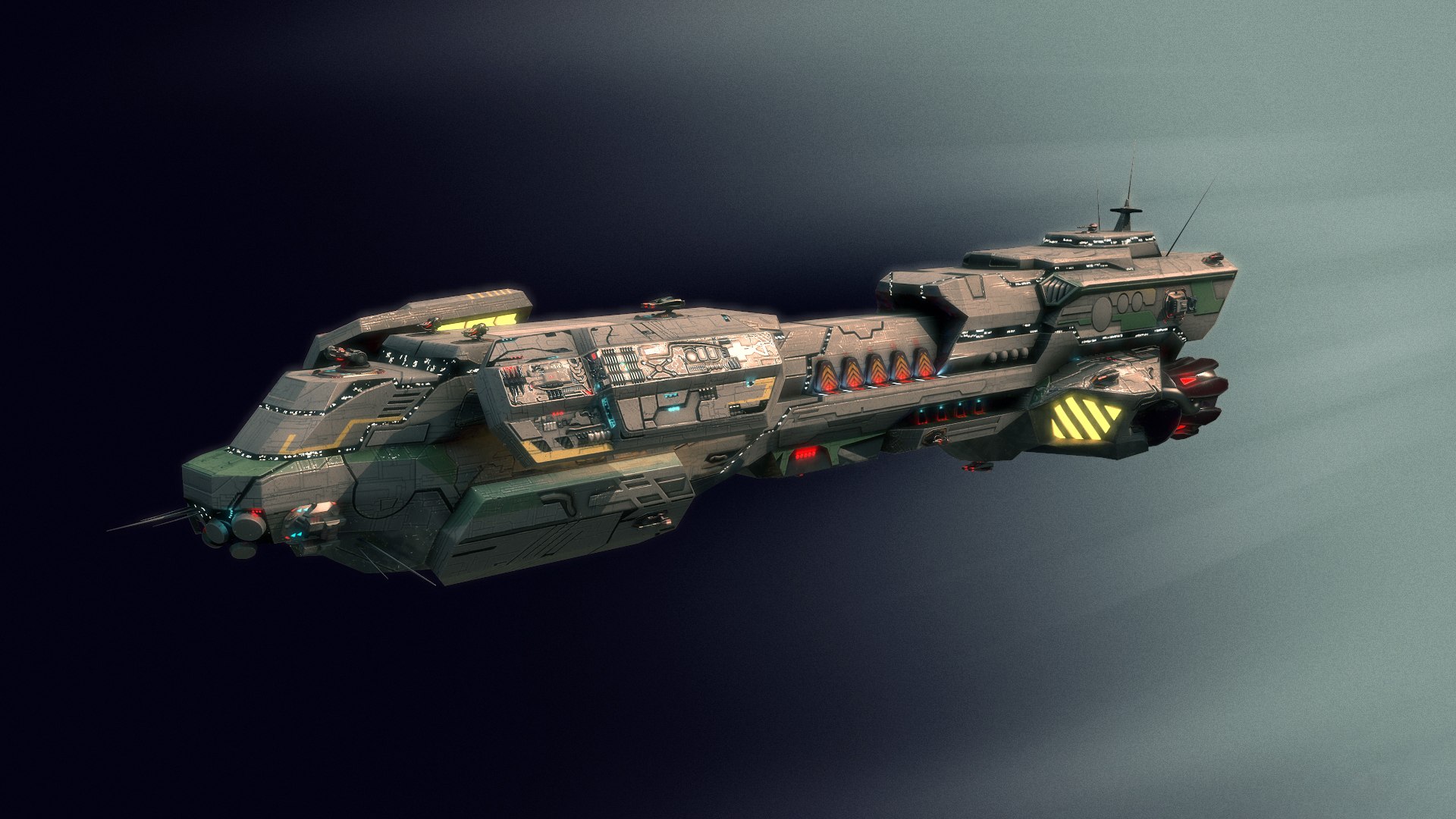 Scifi Space Cruiser 3d Model