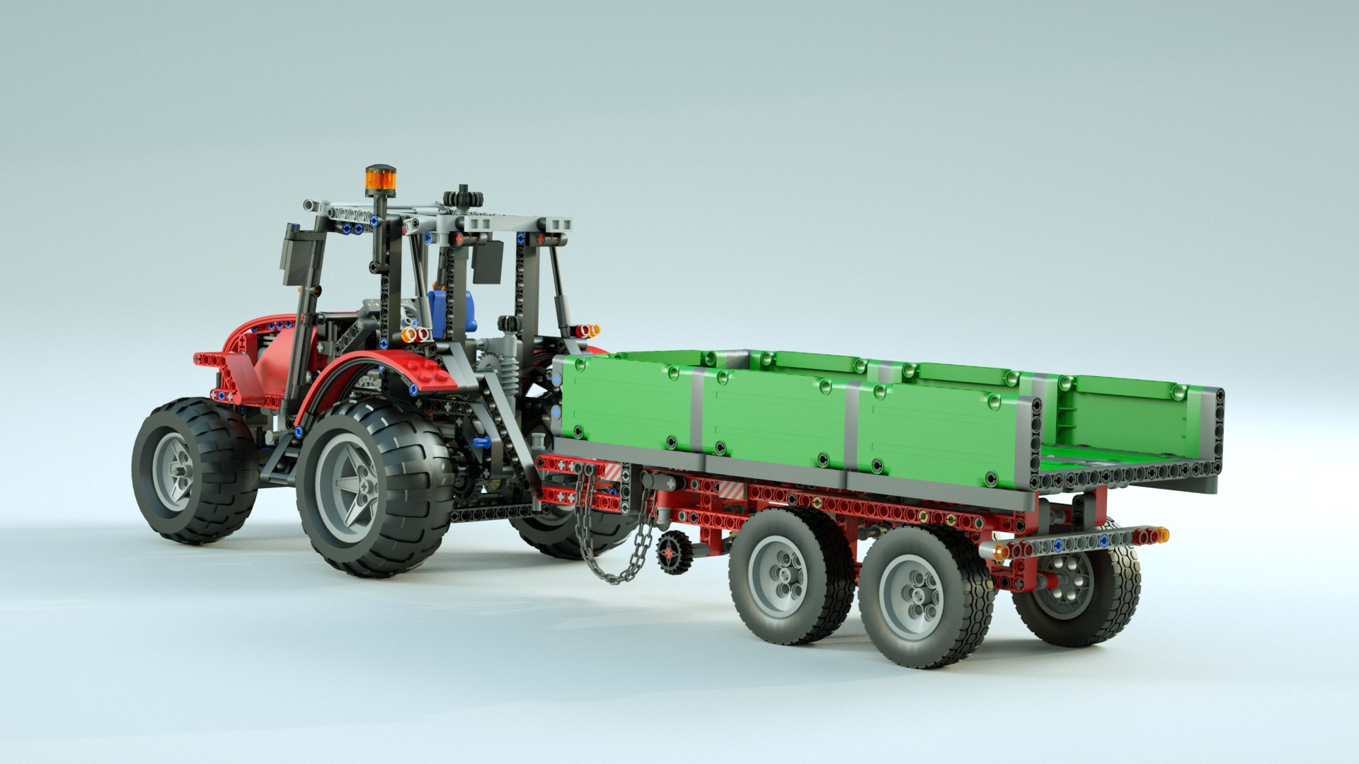 LEGO Tractor With Trailer Model - TurboSquid 1865202