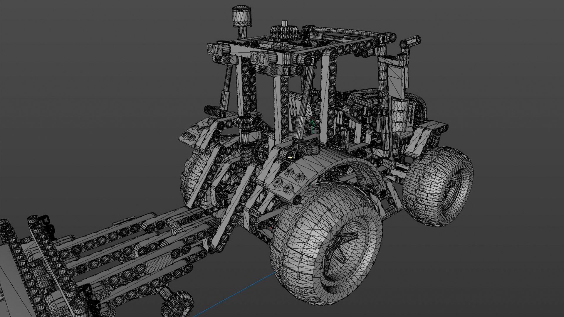 LEGO Tractor With Trailer Model - TurboSquid 1865202