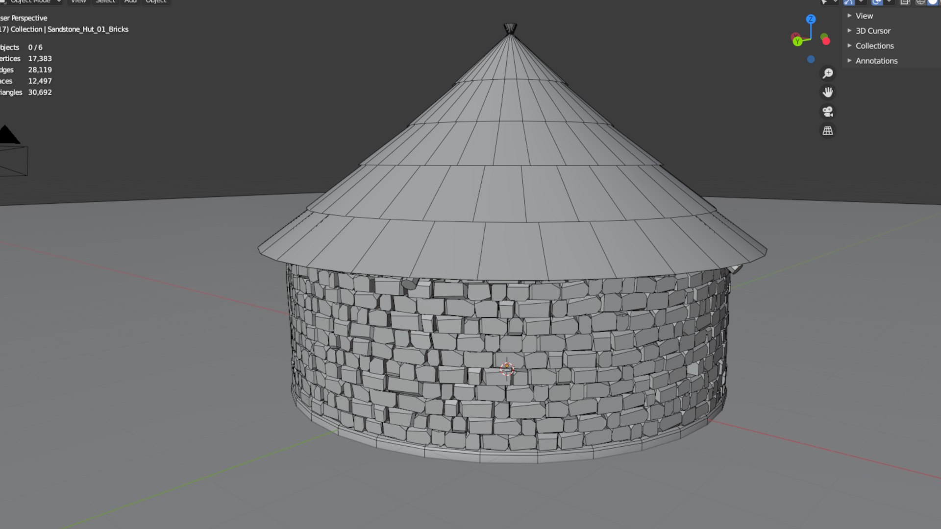 3D Stone Hut - TurboSquid 1837868