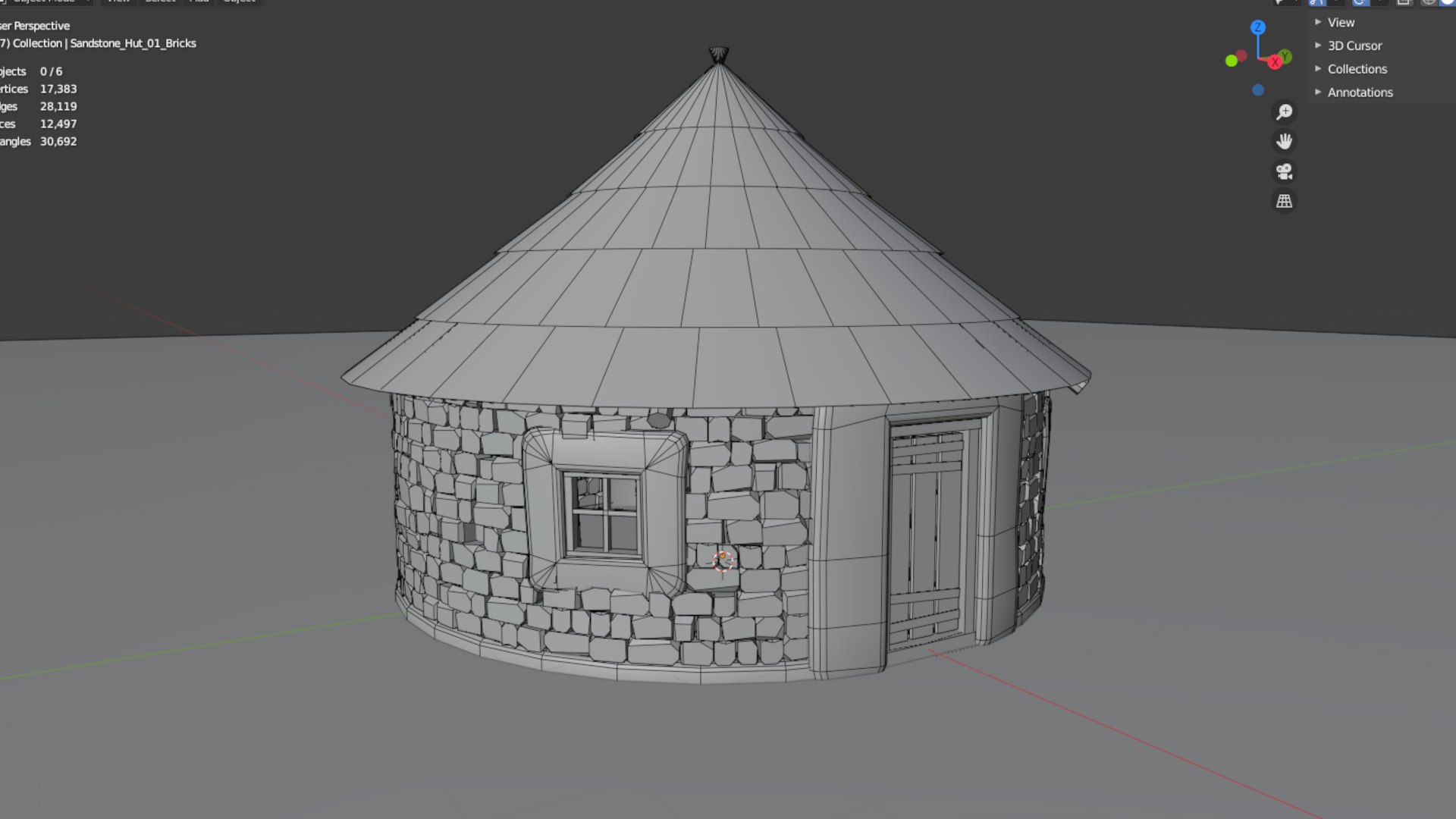 3D Stone Hut - TurboSquid 1837868