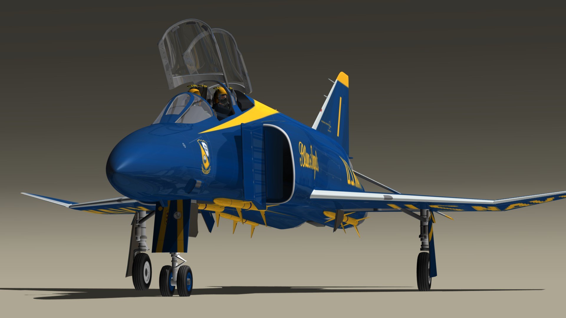 3D F4J Phantom II Blue Angels Model - TurboSquid 1996214