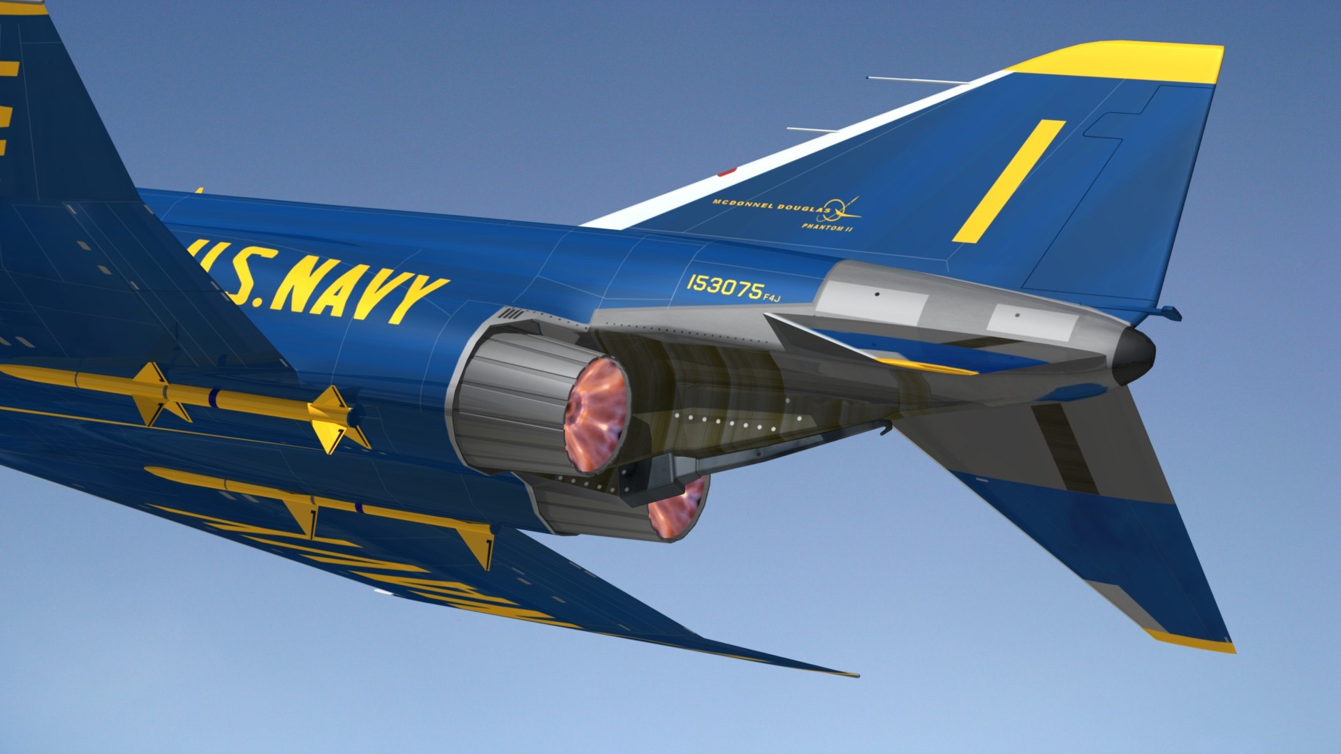 3D F4J Phantom II Blue Angels Model - TurboSquid 1996214