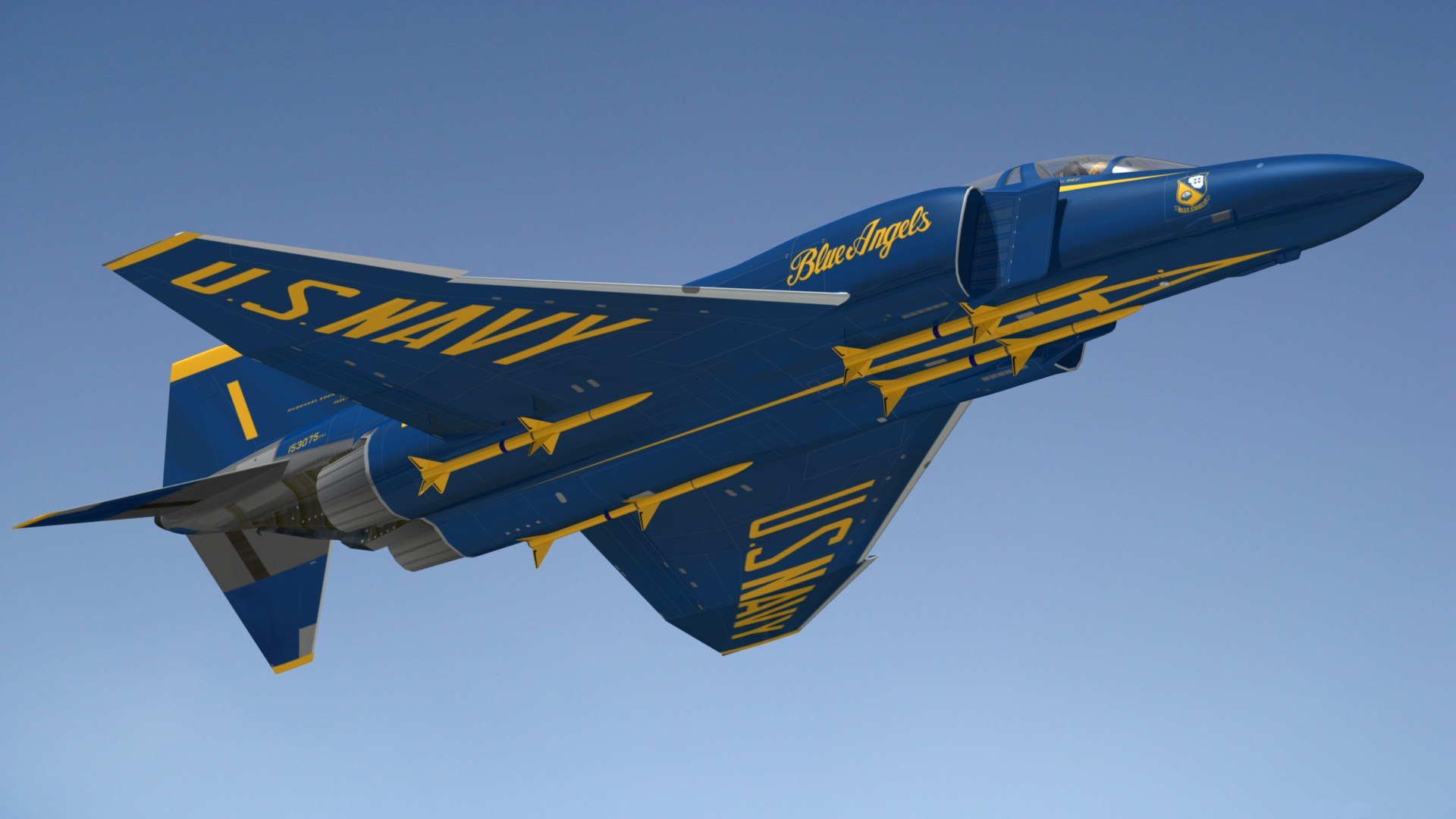 3D F4J Phantom II Blue Angels Model - TurboSquid 1996214