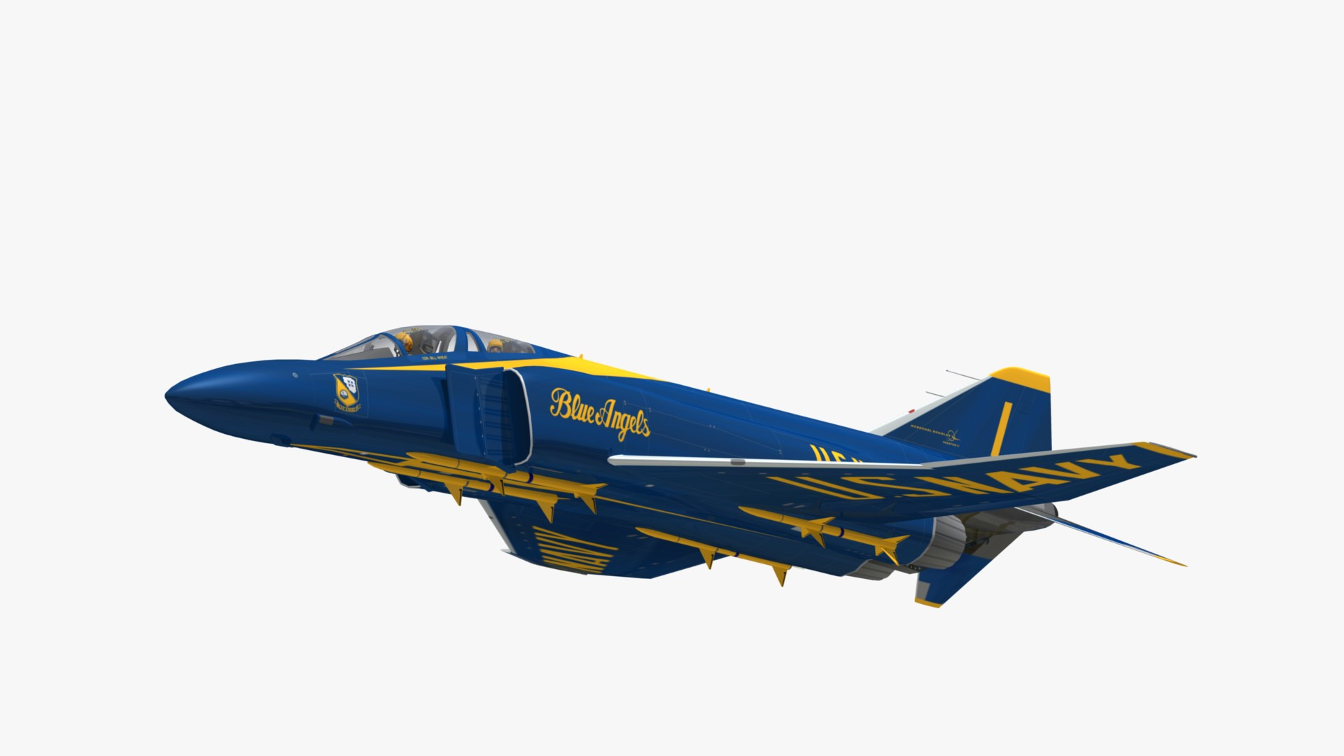 3D F4J Phantom II Blue Angels model - TurboSquid 1996214