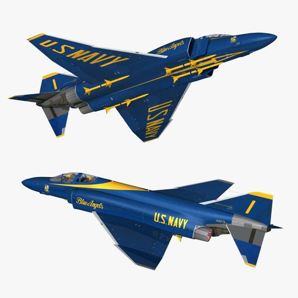 3D F4J Phantom II Blue Angels model - TurboSquid 1996214