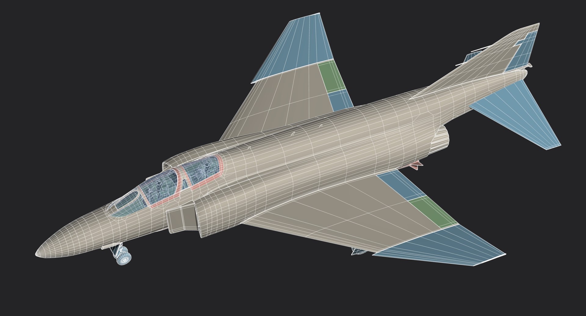 3D F4J Phantom II Blue Angels model - TurboSquid 1996214