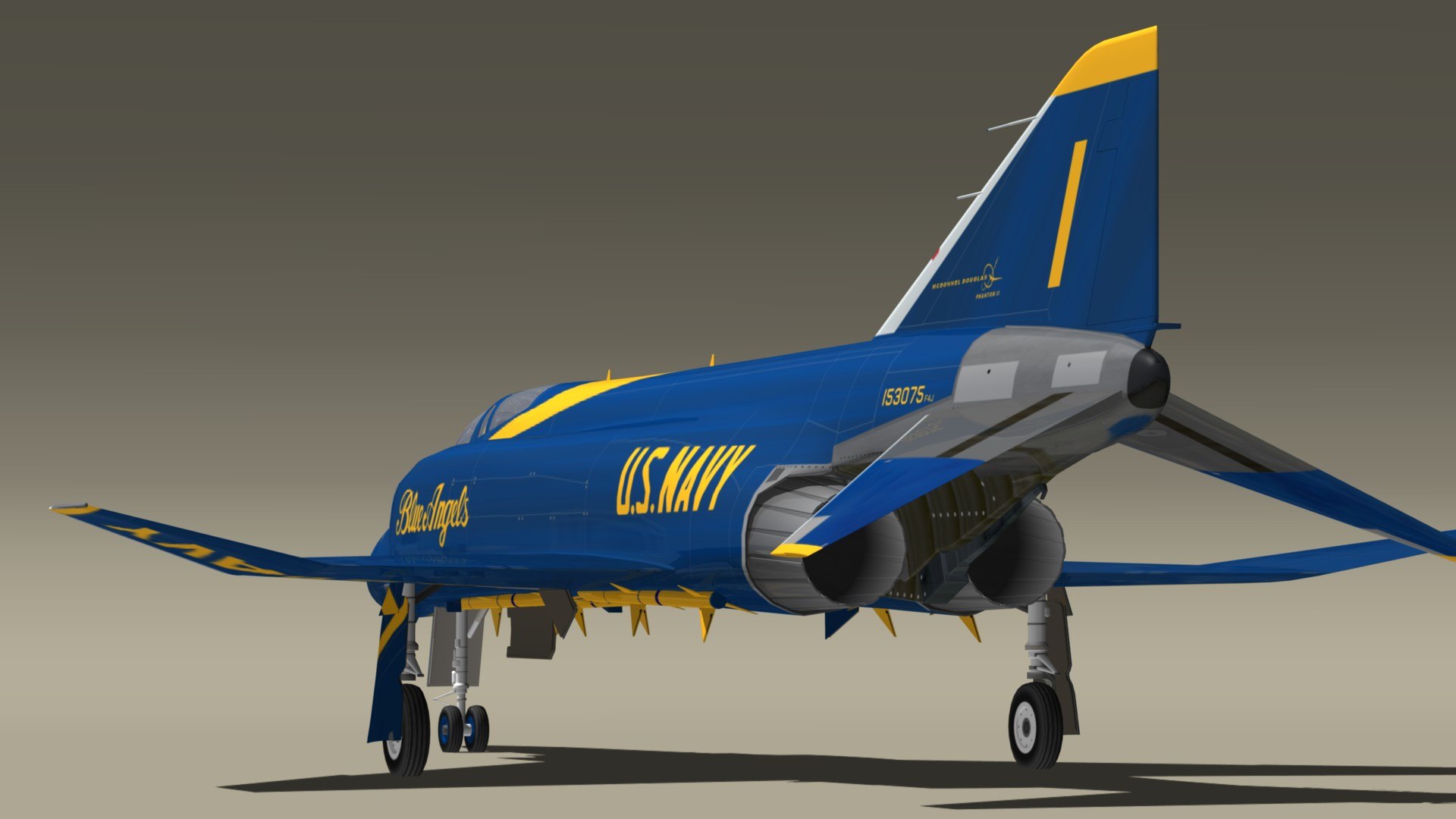 3D F4J Phantom II Blue Angels Model - TurboSquid 1996214