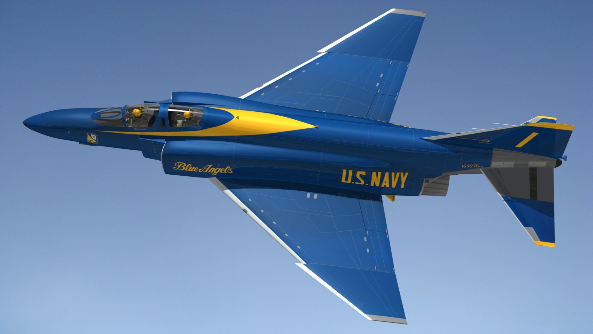 3D F4J Phantom II Blue Angels Model - TurboSquid 1996214
