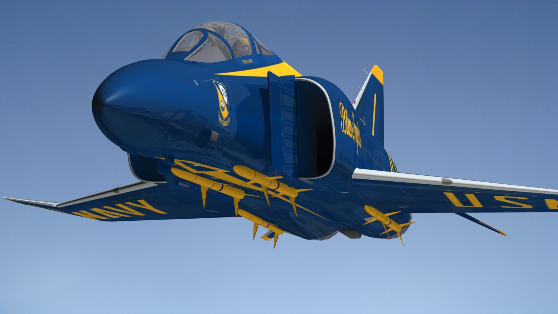 3D F4J Phantom II Blue Angels Model - TurboSquid 1996214
