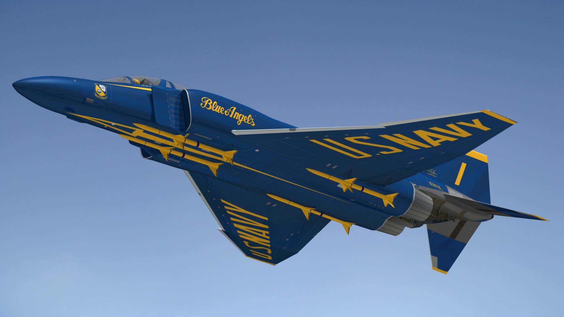 3D F4J Phantom II Blue Angels Model - TurboSquid 1996214