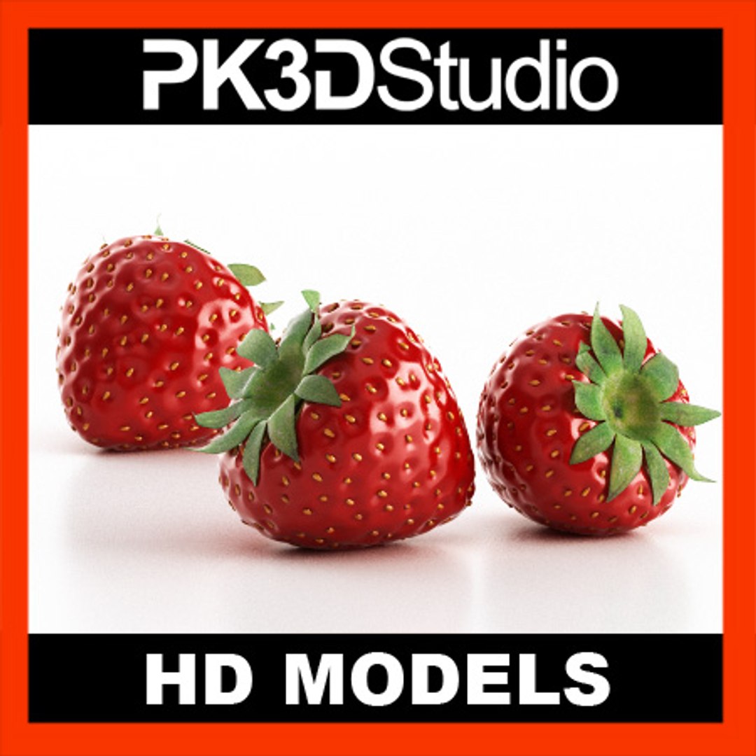 3D Strawberry Model - TurboSquid 543717