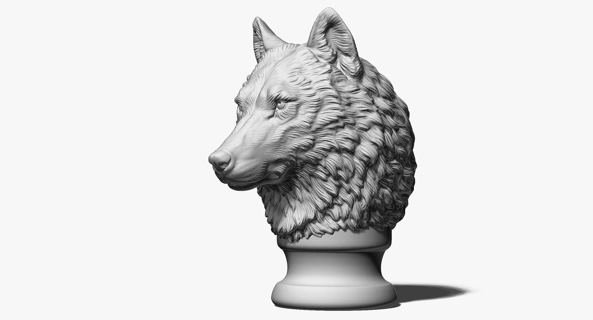 Wolf Head 3D Model - TurboSquid 1404749