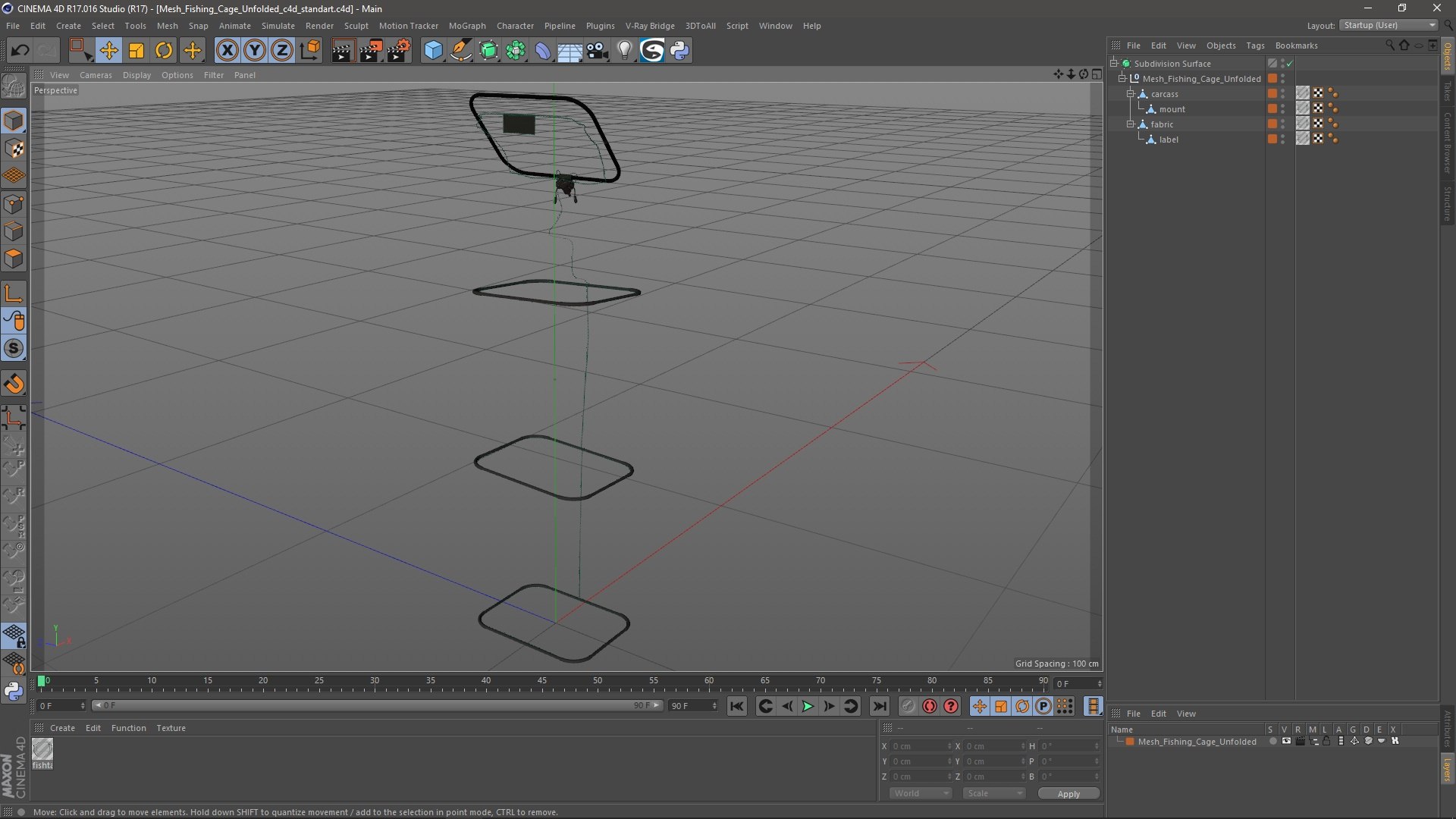 3D Mesh Fishing Cage Unfolded - TurboSquid 2206576