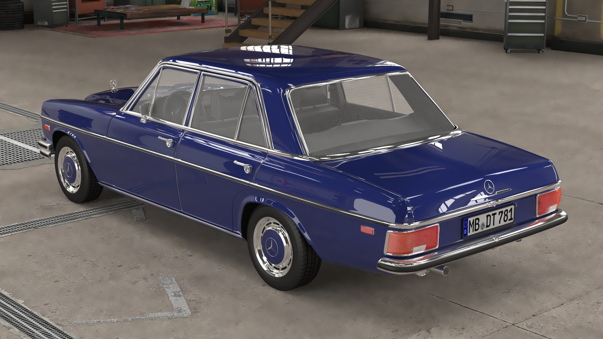 3D Model 1968-1975 Mercedes Benz W114 - TurboSquid 2019880