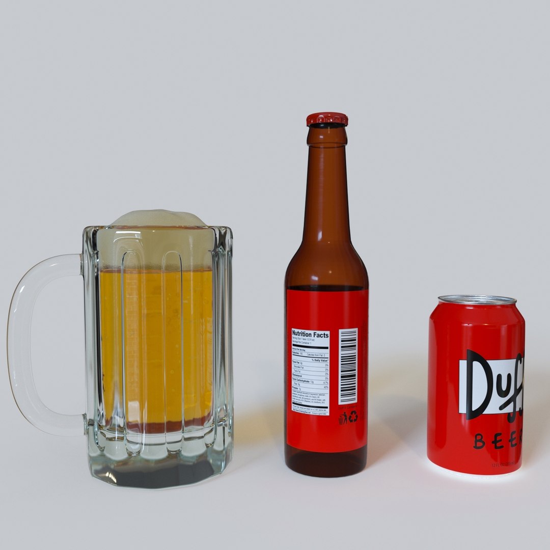3D Duff Beer Bottle - TurboSquid 1426374