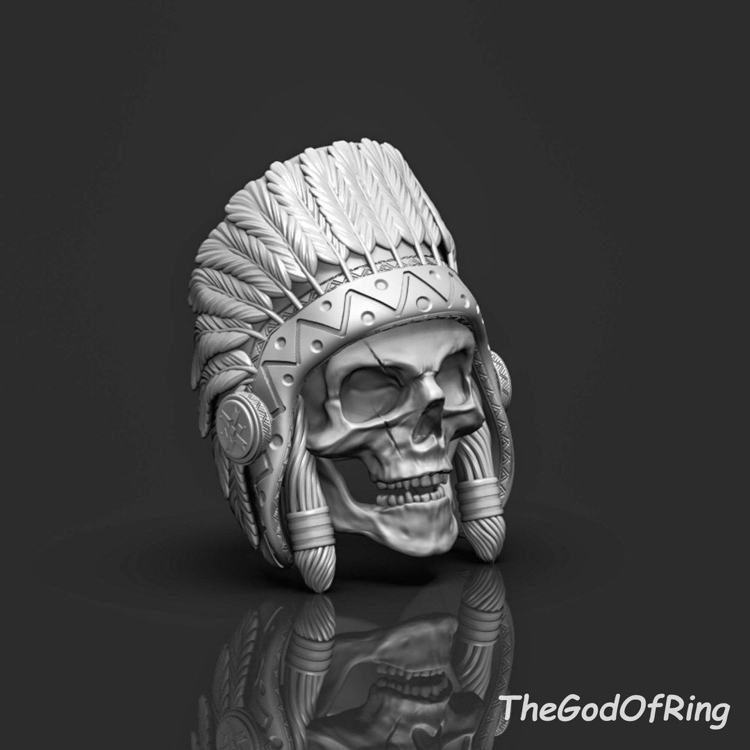 3D Aztec Skull Ring Model - TurboSquid 2286672